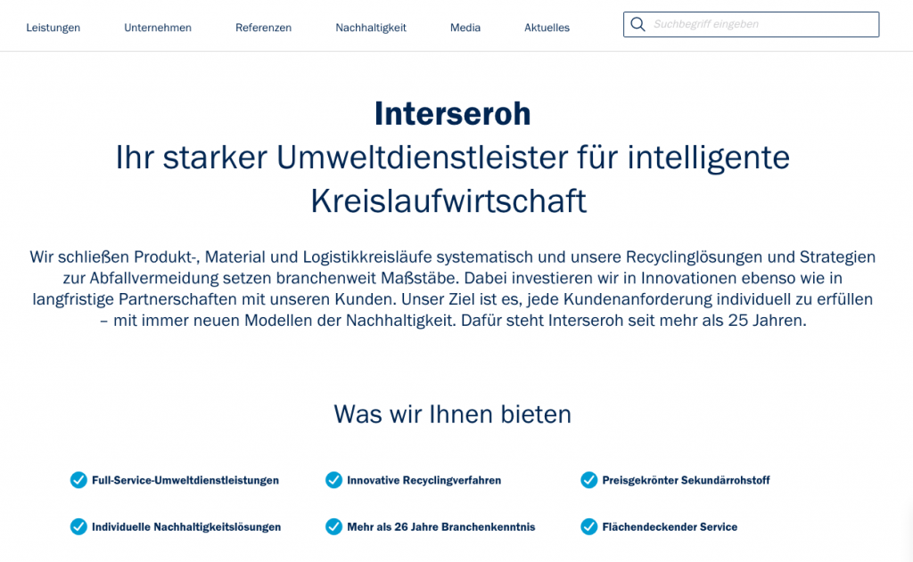Unternehmens-Website - Blue-Satellite